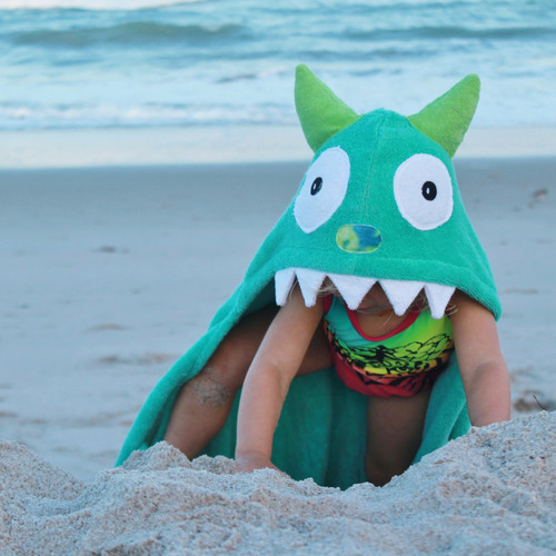 Monster hooded towel