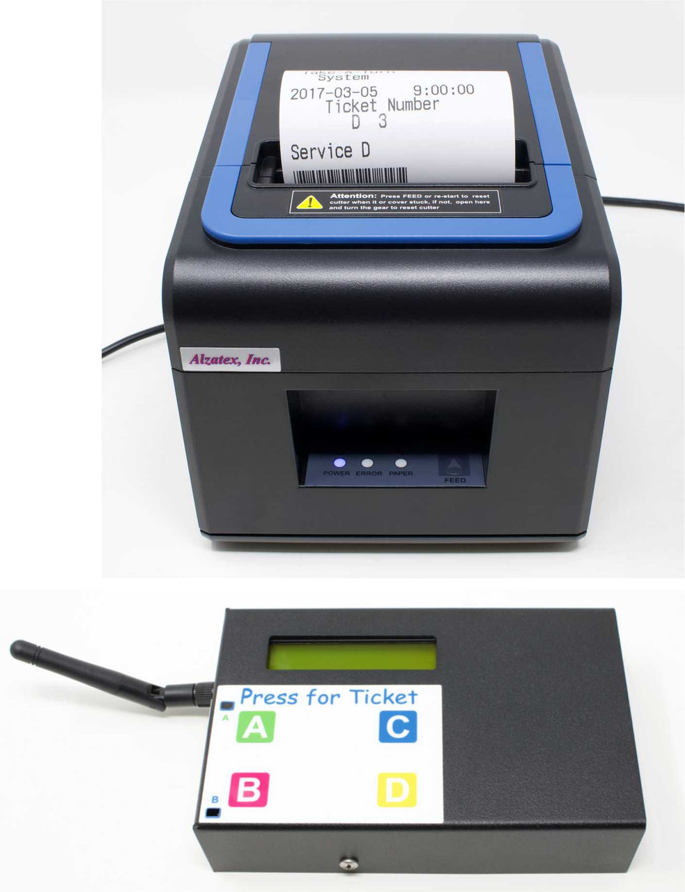 Take-A-Number Ticket Printer 6 Services