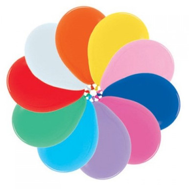 Balloons Pkt 25 - Mixed Standard (Uninflated) - wowpartysupplies.com.au