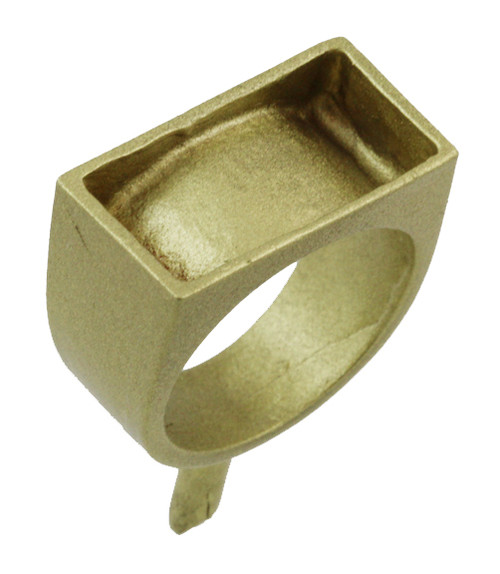 Rectangle Inlay Ring Wax Pattern