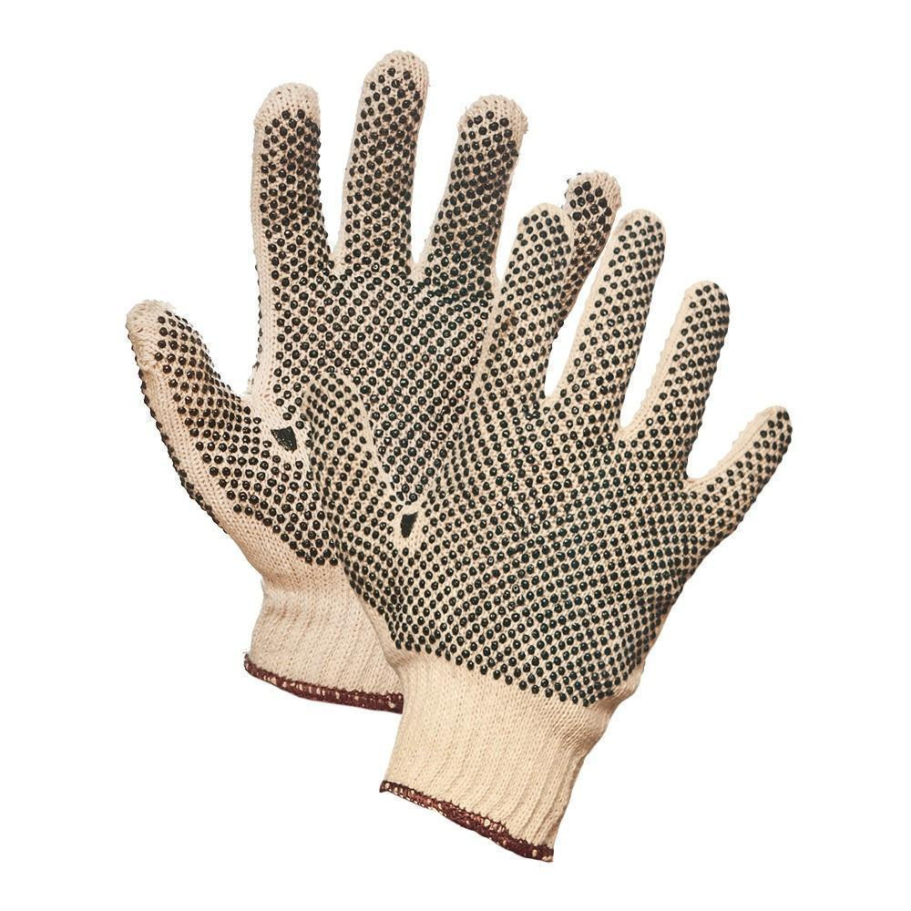 Forcefield String Knit Work Gloves with PVC Dots on Both Sides (12 ...