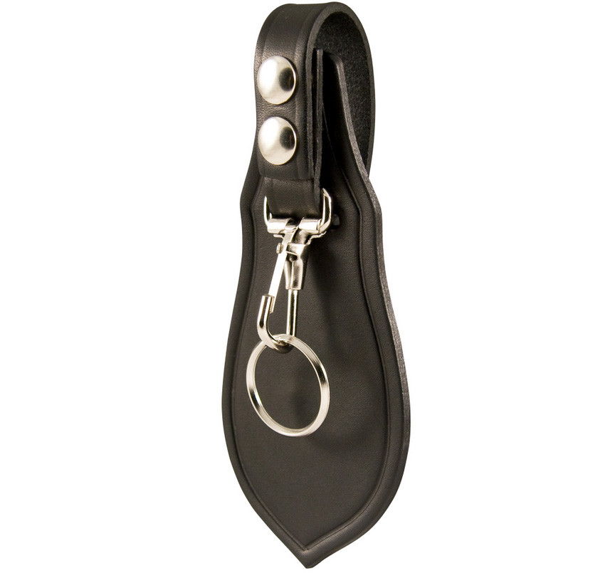 Boston Leather Key Loop with Flap and Split Ring.