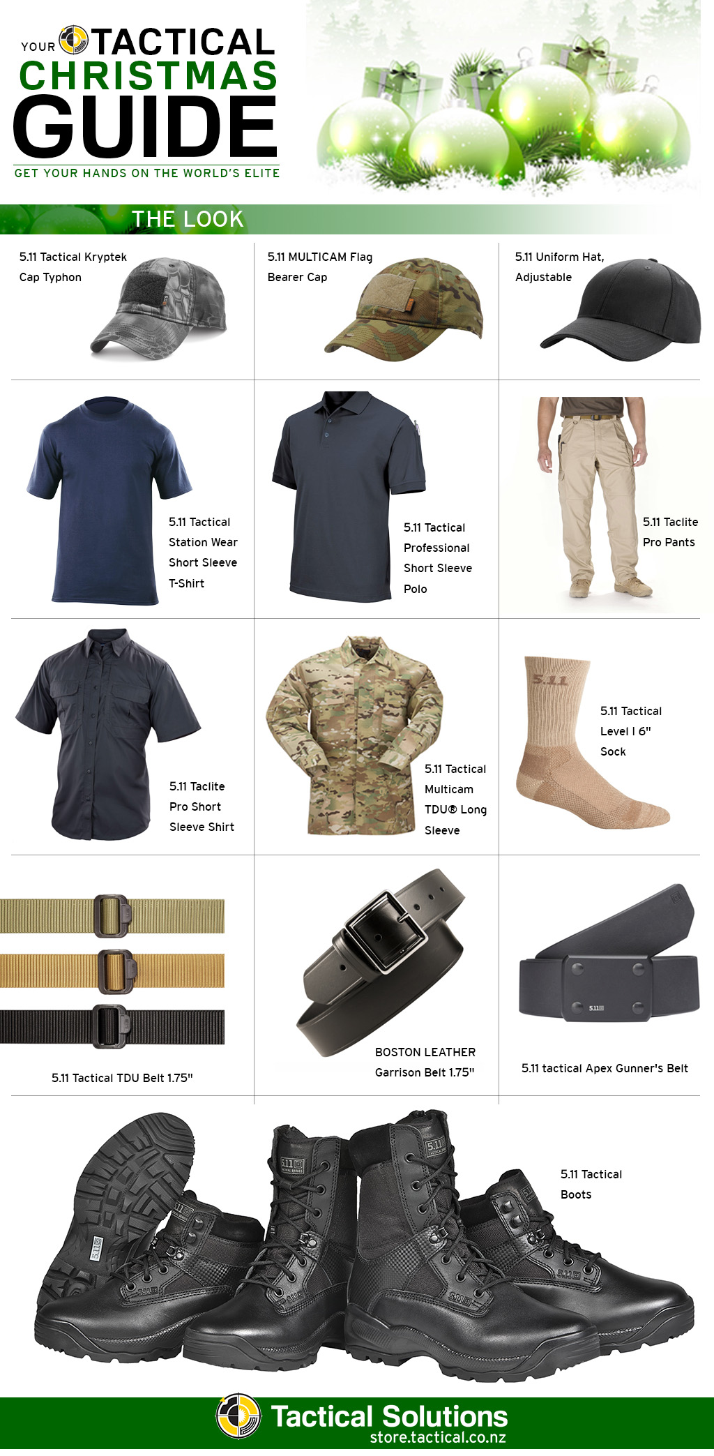 Tactical Solutions Christmas Guide 2017 - The Look - Tactical Solutions NZ