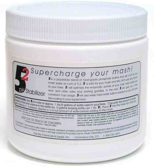 Five Star 5.2 pH Stabilizer 1 Lb - HBYOB "Home Brew Your Own Beer"
