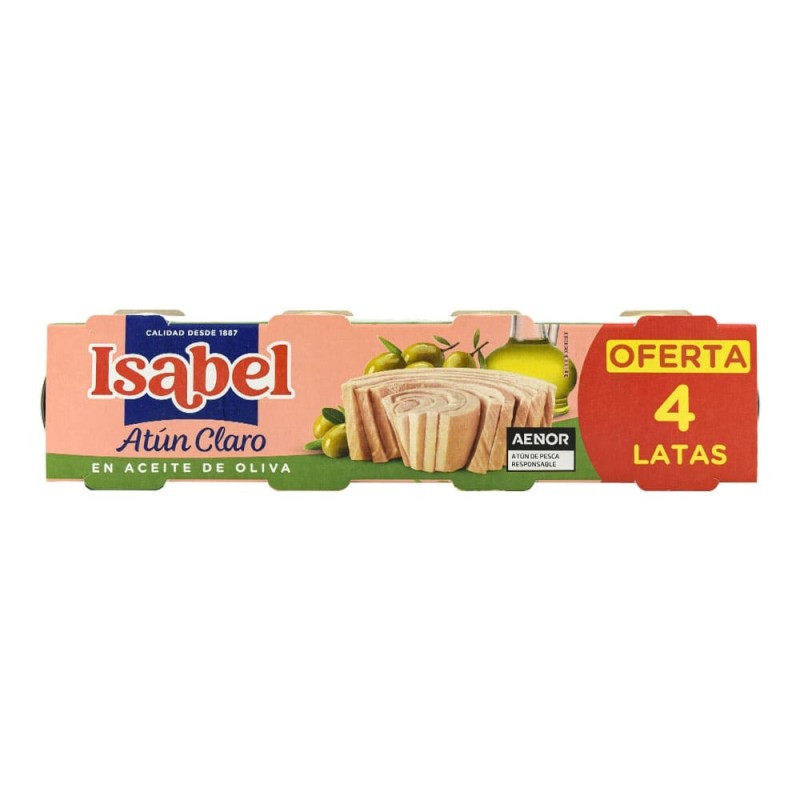 ATUN EN ACITE DE OLIVA 4LATAS ISABEL