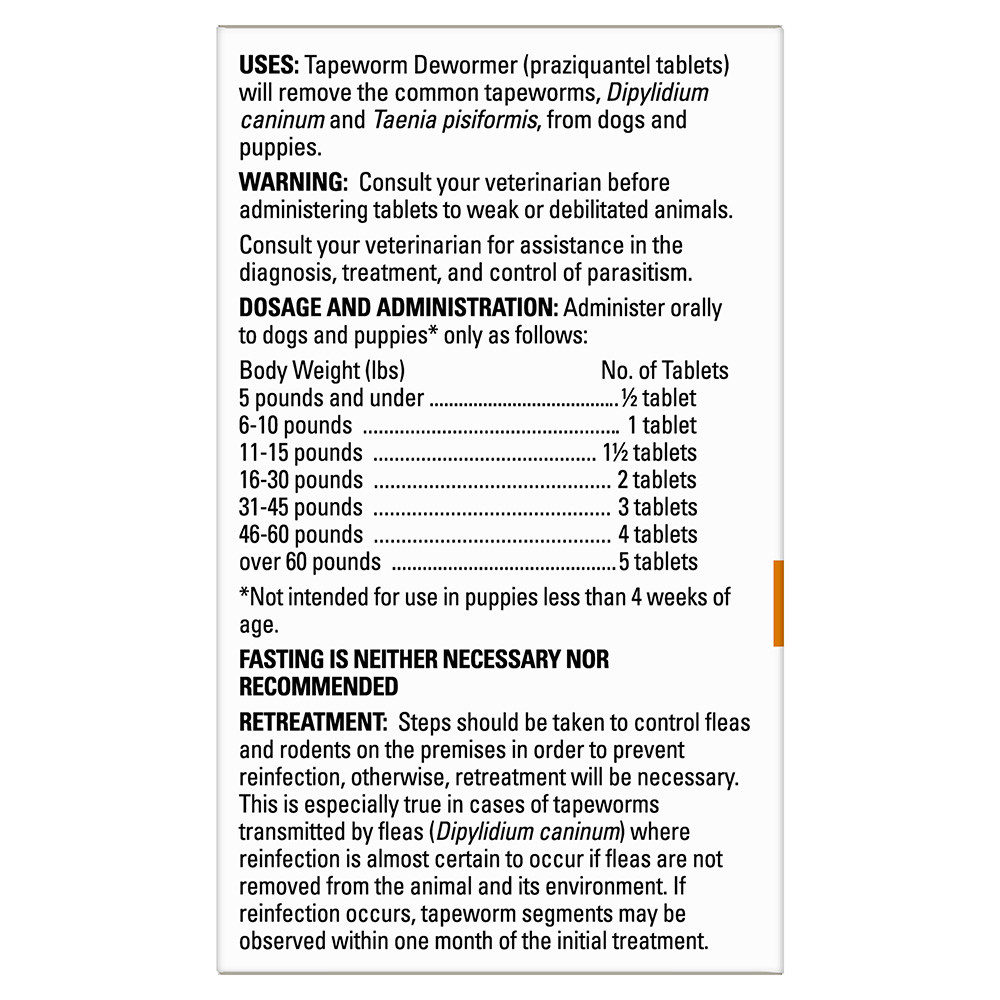 Elanco Tapeworm Dewormer Tablets for Dogs