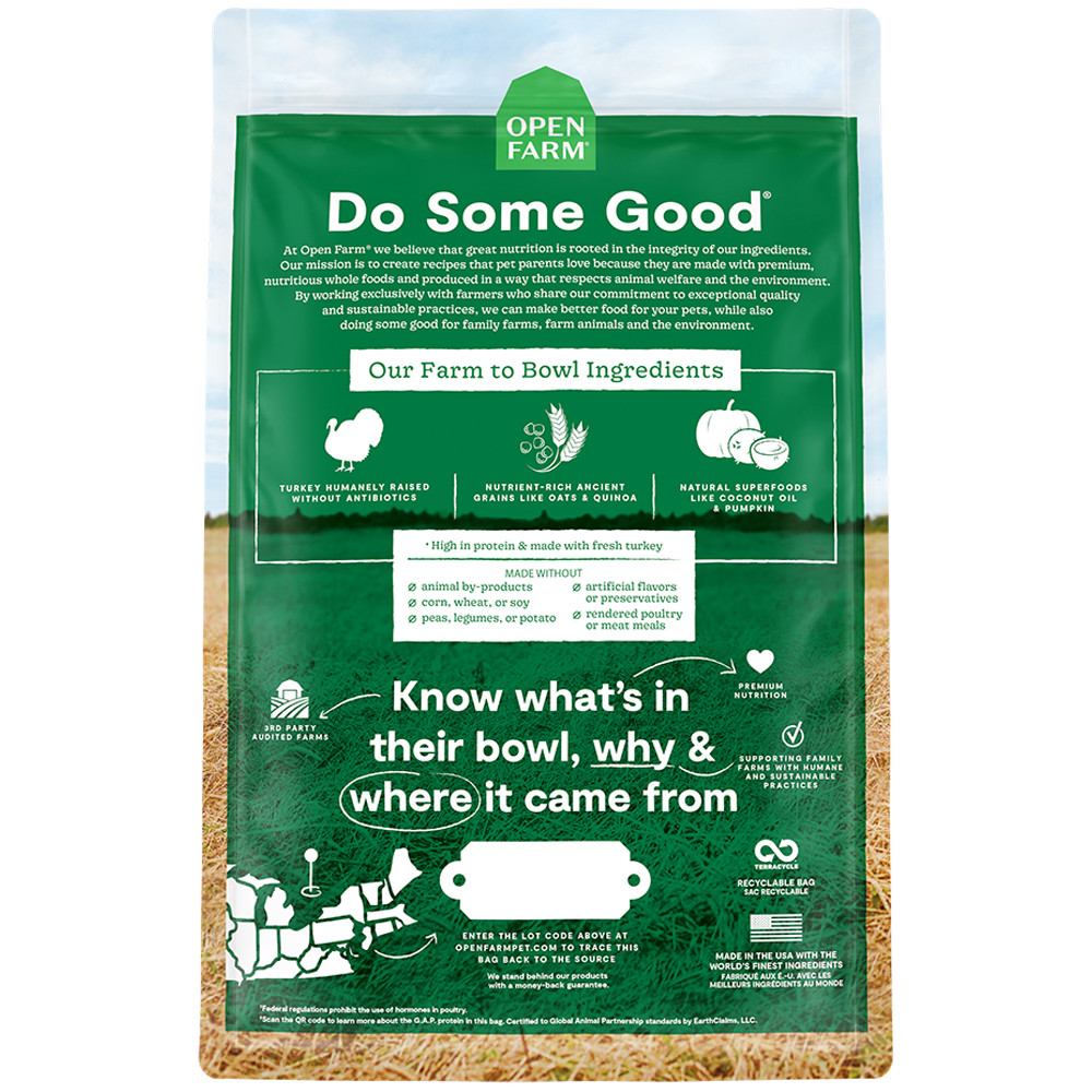 Open Farm Homestead Turkey & Ancient Grains Recipe w/ Quinoa & Pumpkin ...