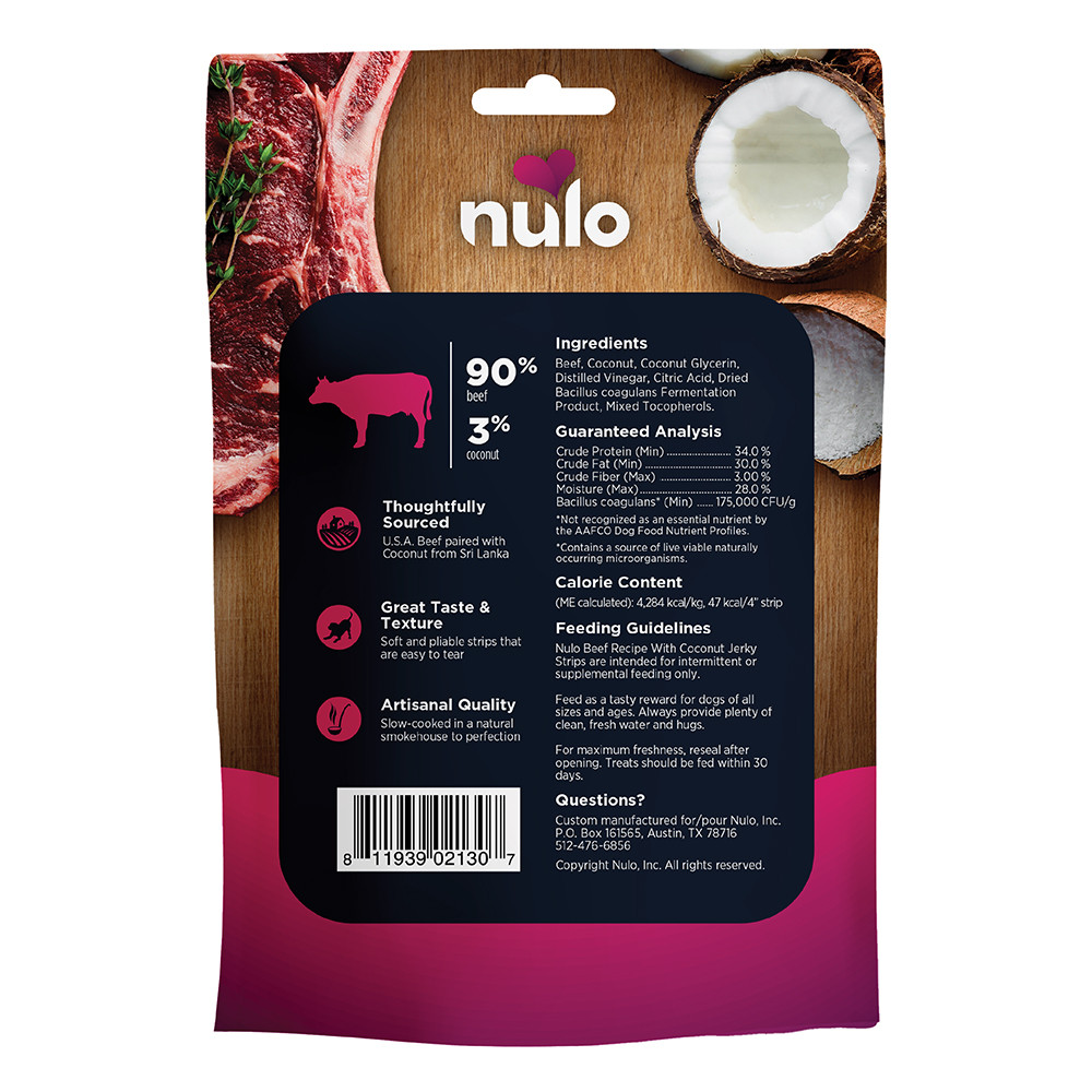 Nulo Jerky Beef Recipe w/ Coconut Dog Treats