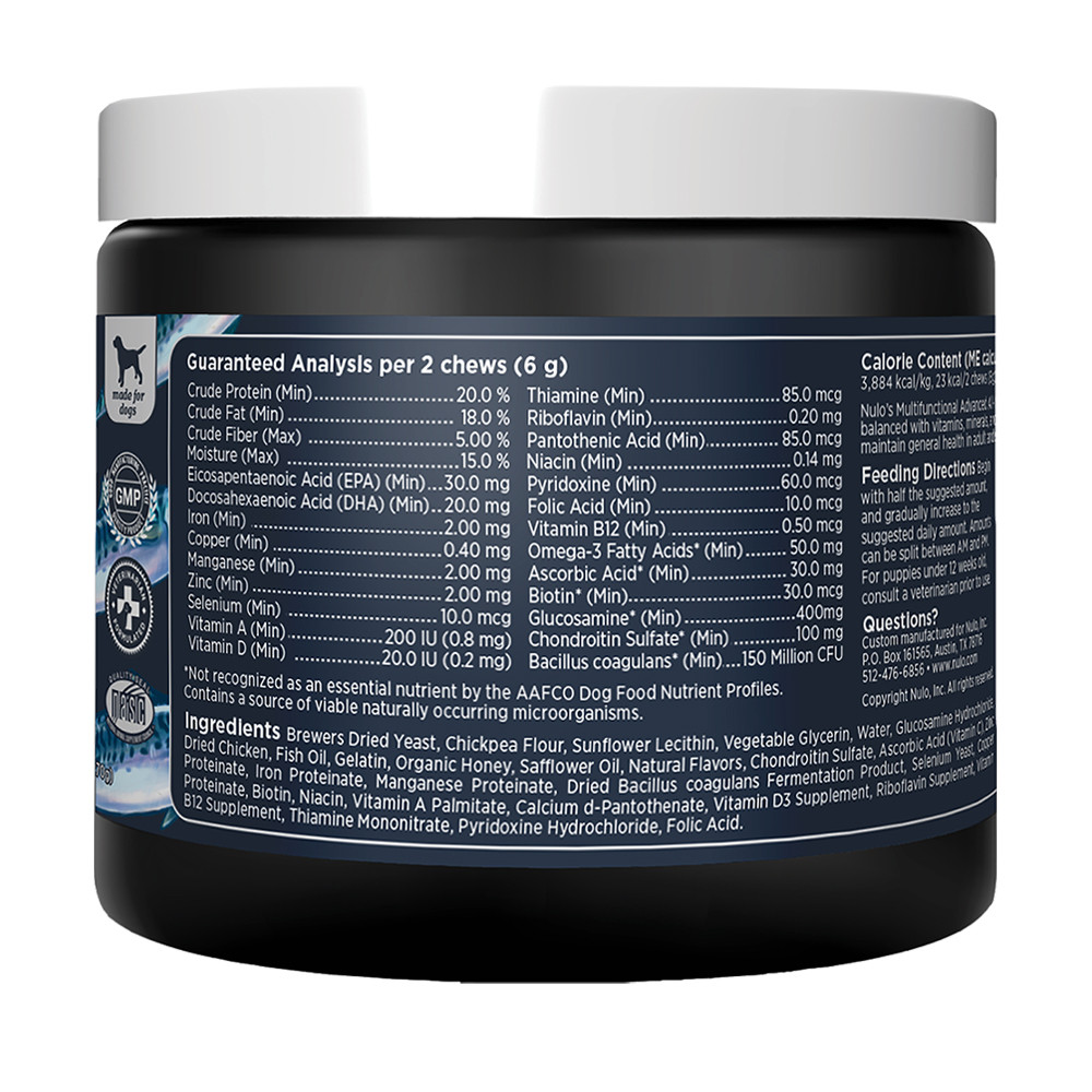 Nulo Multifunctional Advanced All-in-1 Chews for Whole Body Support Dog ...