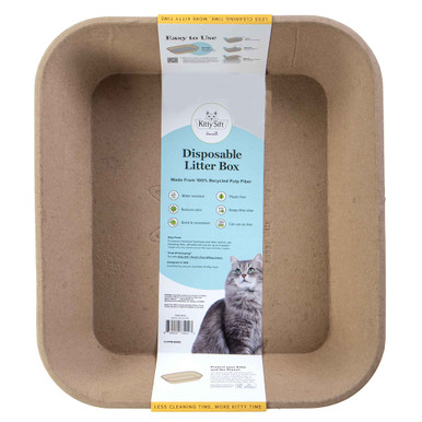 Kitty Sift Sustainable & Disposable Cat Litter Boxes, 3-Pack