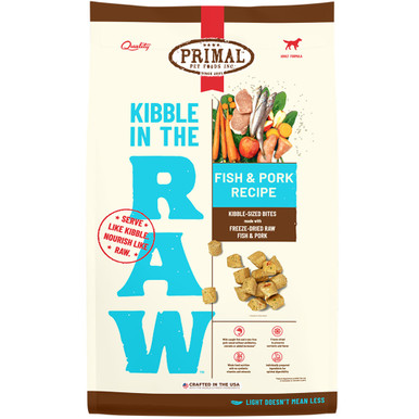Primal Kibble In The Raw Fish & Pork Recipe Kibble-Sized Bites w ...