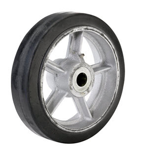 Wesco Cast Iron Center Mold-On Rubber Wheels | Material Flow