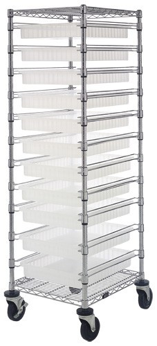 Quantum - Bin Cart for Clear-View Dividable Grid Containers.