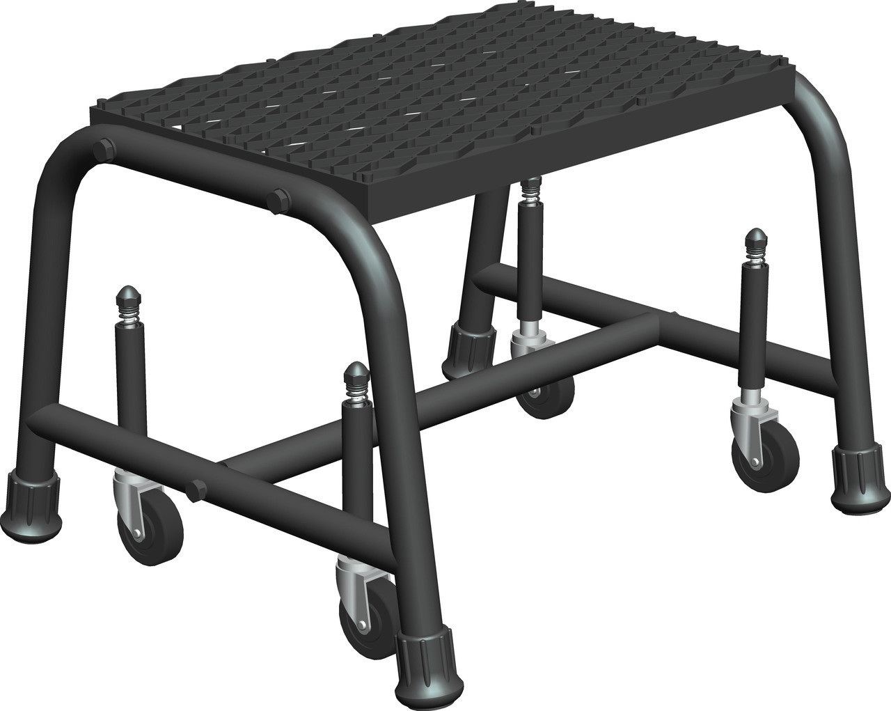 1 Step Standard Rolling Ladders - Expanded Metal Tread