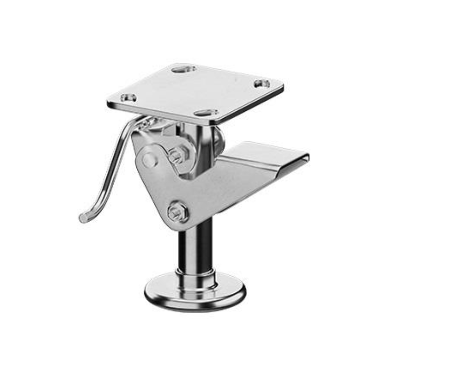 CasterDepot Floor Locks–Top Plate 4x4.5 Kickbar | Material Flow
