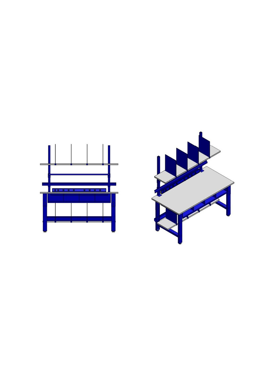 R-Series Height Adjustable Packing Bench–Bench Depot | Material Flow