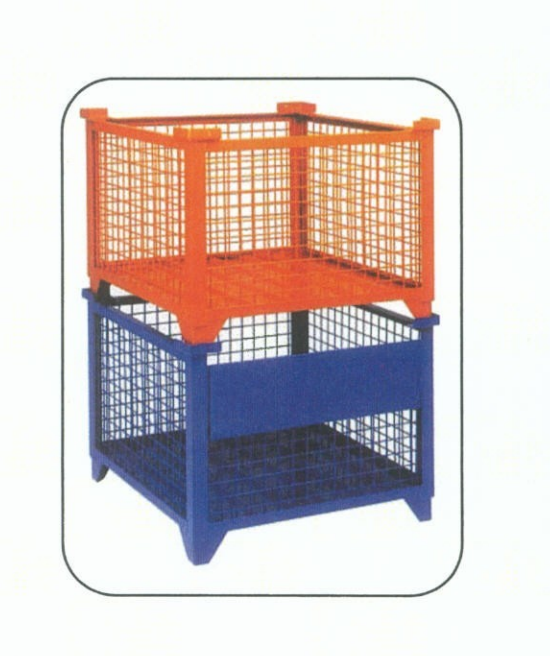 Red Wire Mesh Containers-2500 lb Capacity | Material Flow