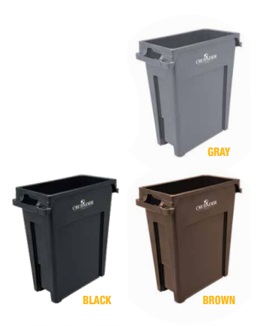 CRUSADER Thin Trash Cans by Quantum | Material Flow