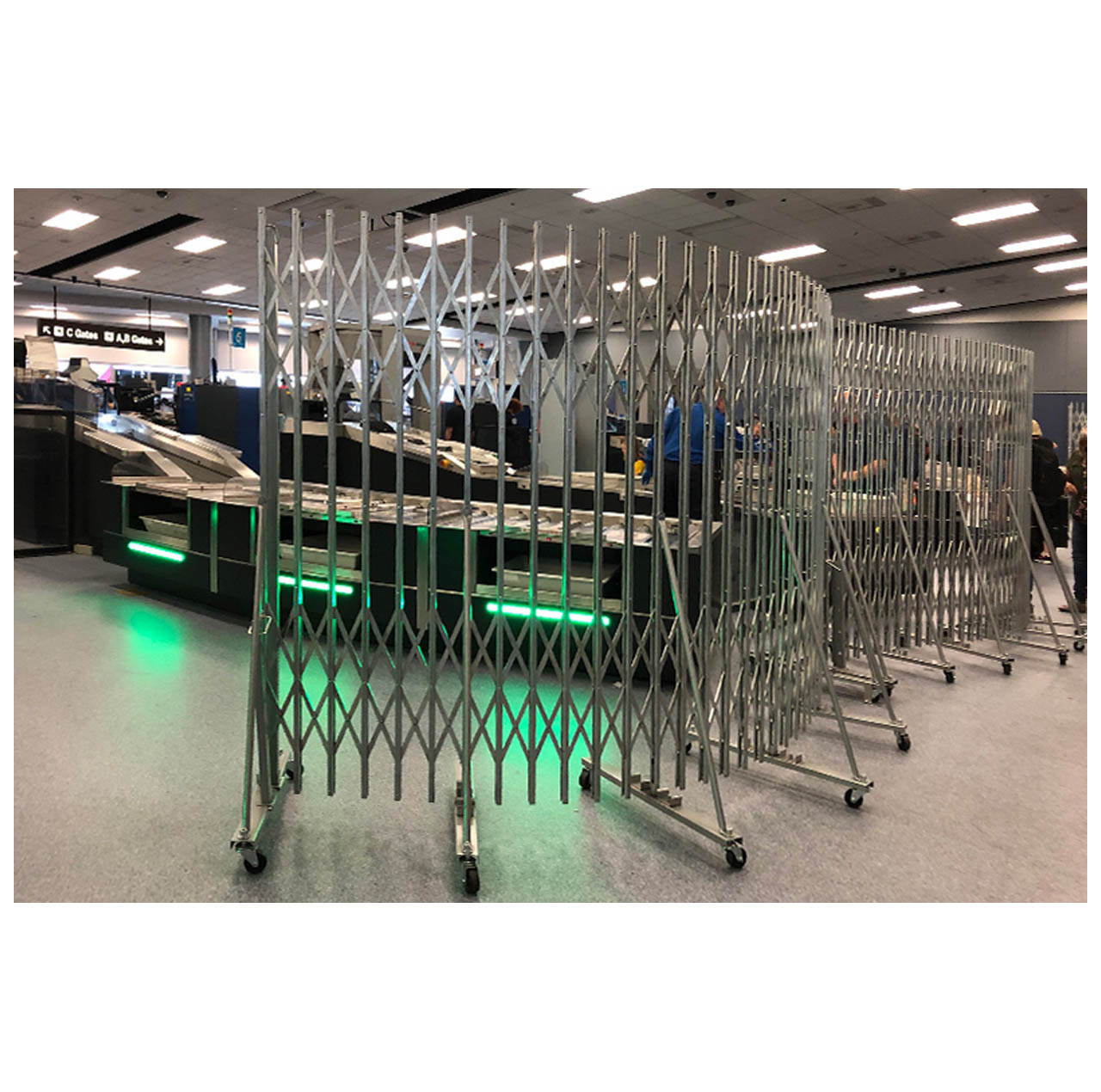 Illinois Engineered Access Control Portable Folding Security Gates