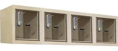 Hallowell DigiTech Safety-View Plus Stock Lockers - 4-Wide Wall Mount