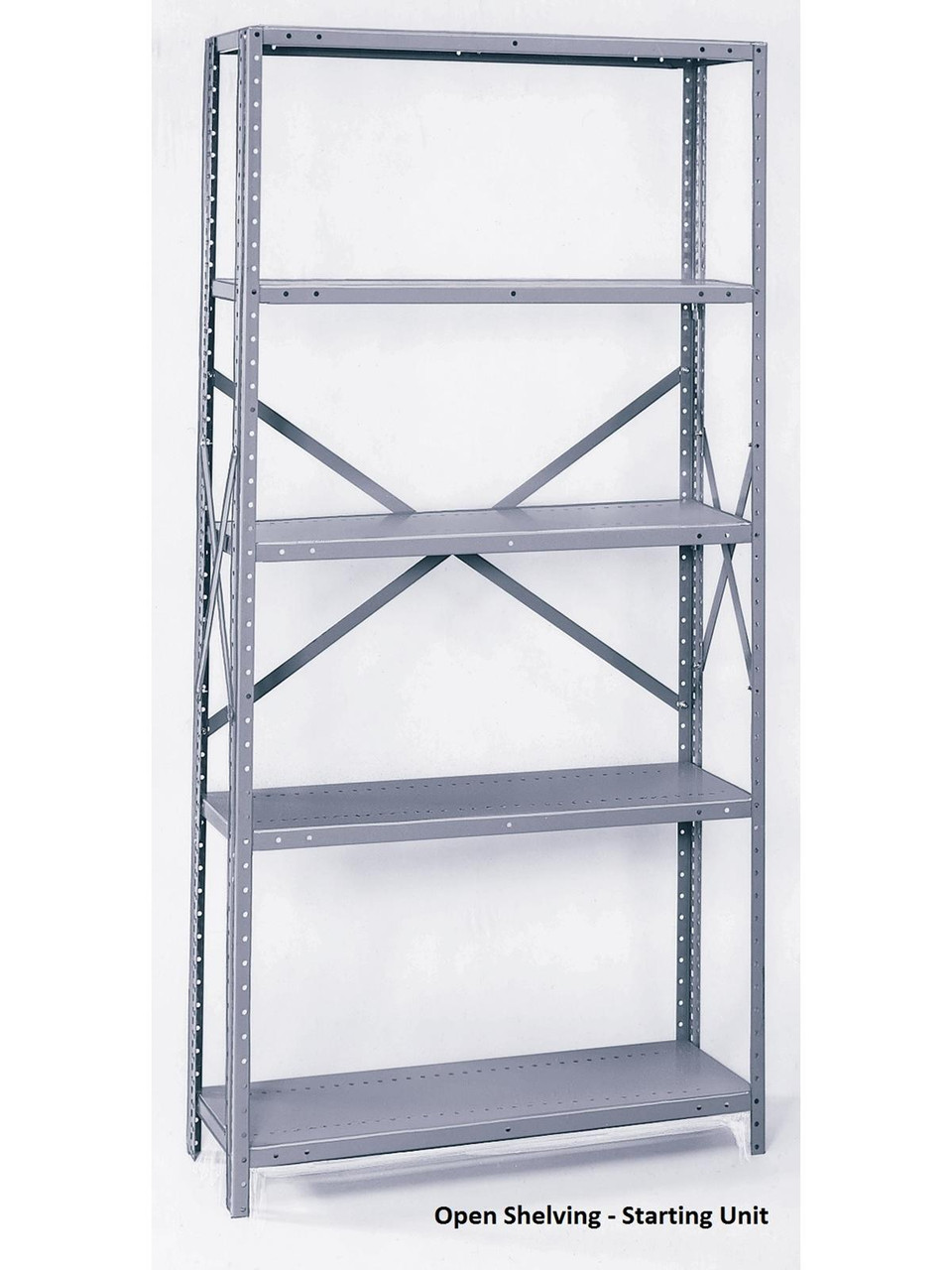 18-Gauge Industrial Open Shelving Add-On Units | Material Flow