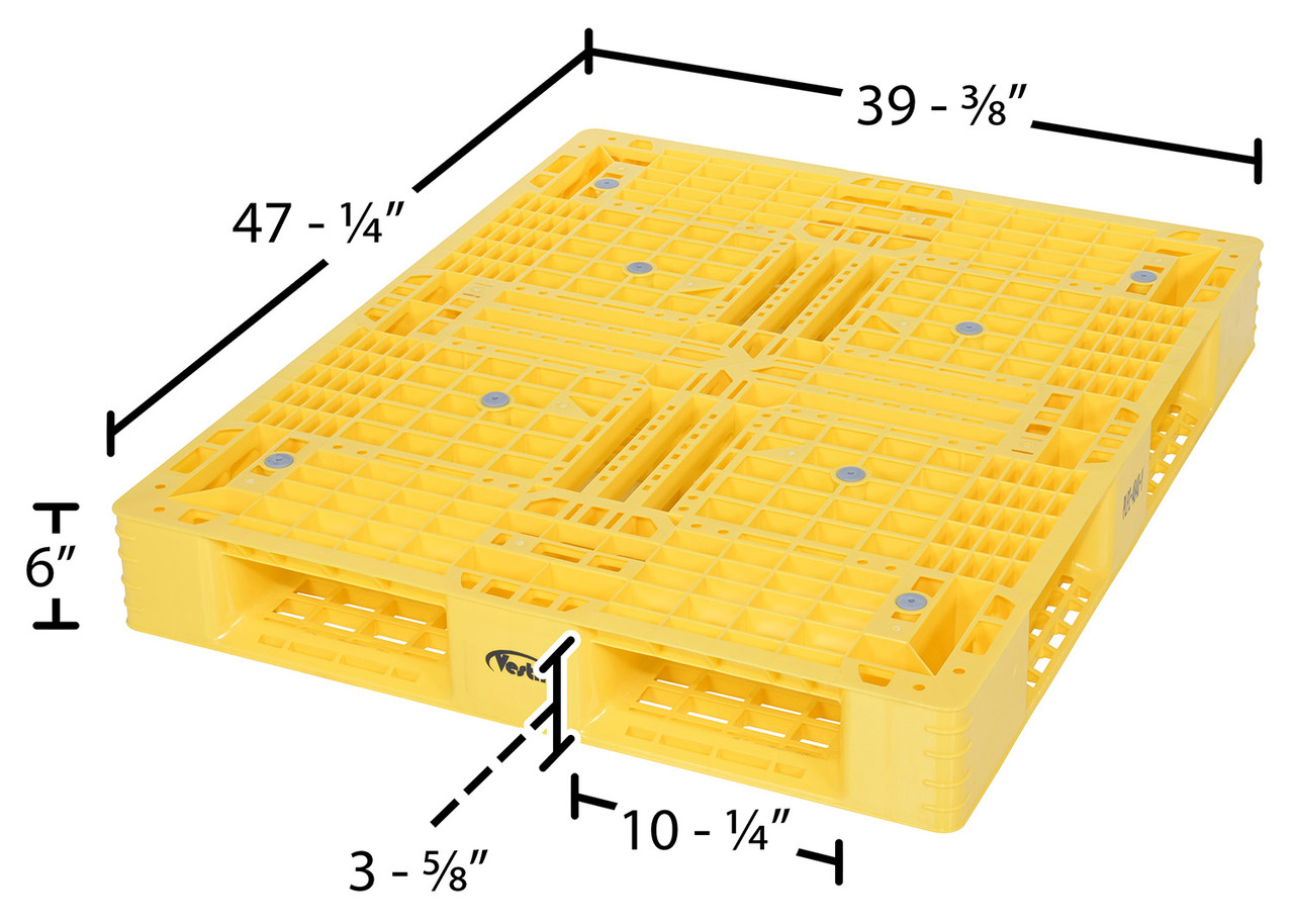 Vestil Yellow Plastic Pallet | Material Flow