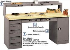 Tennsco Tennsco Pedestal Workbenches