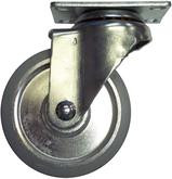 4-inch Gray Rubber Casters - Durable & Smooth Rolling