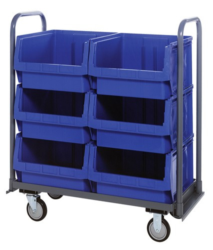 Durable Magnum Bin Transport Carts by Quantum-Material Flow