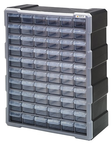 Quantum PDC-60BK Plastic Drawer Cabinet – 60 Drawers