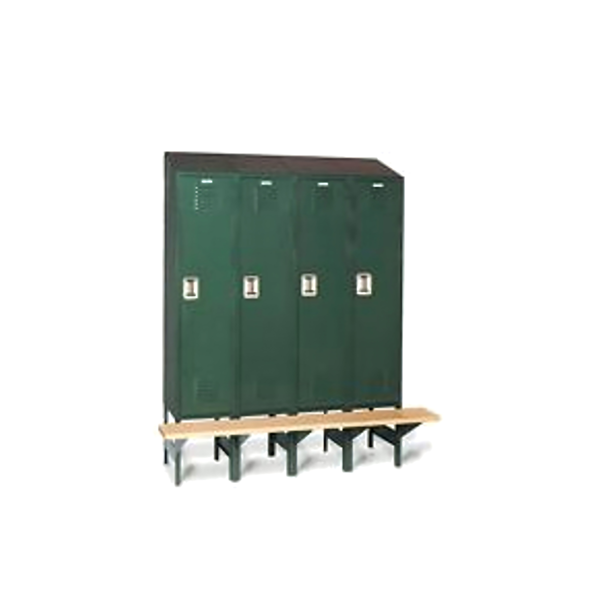 Lyon Lockers with Bench & 16-Inch Legs - Material Flowra