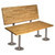 Lyon ADA Locker Room Bench with Back and Steel Pedestals