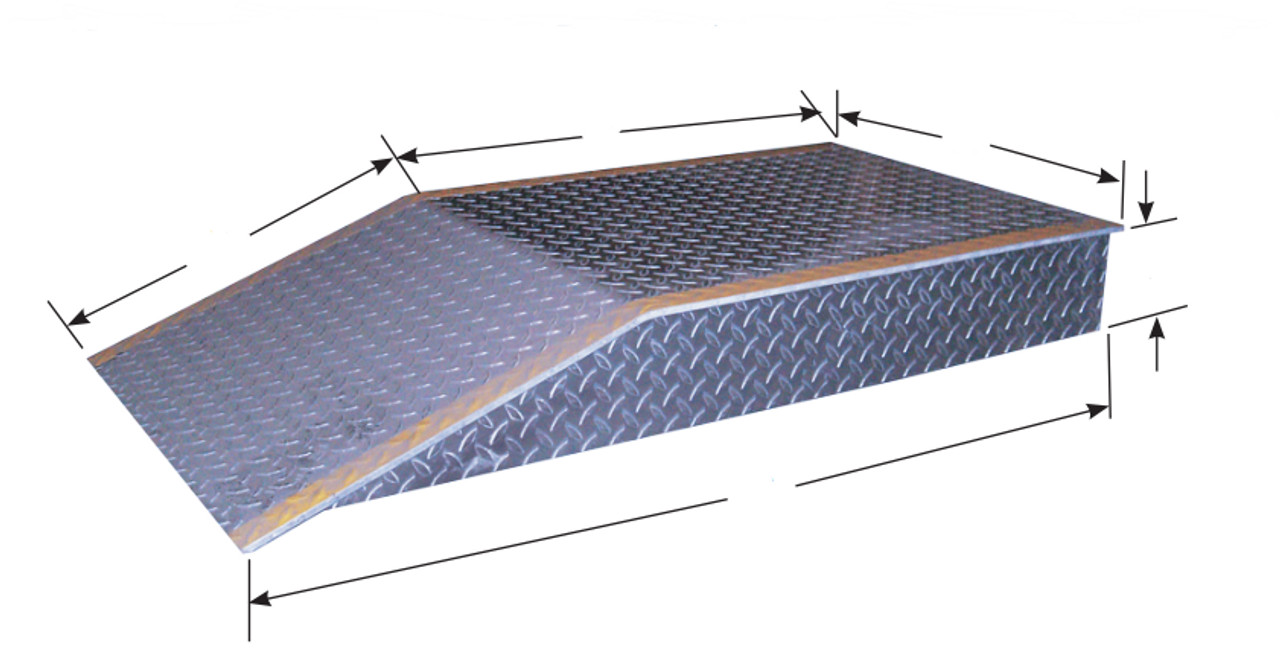 B&P Manufacturing Aluminum Wheel Ramps - 10" Height - 24" Width