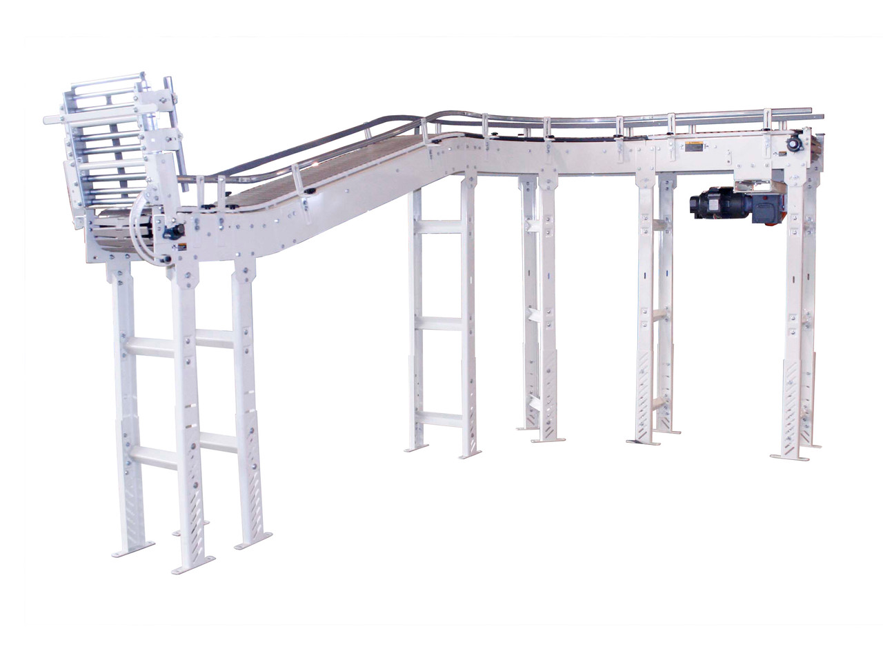Roach Tabletop Chain Incline Conveyor | Material Flow