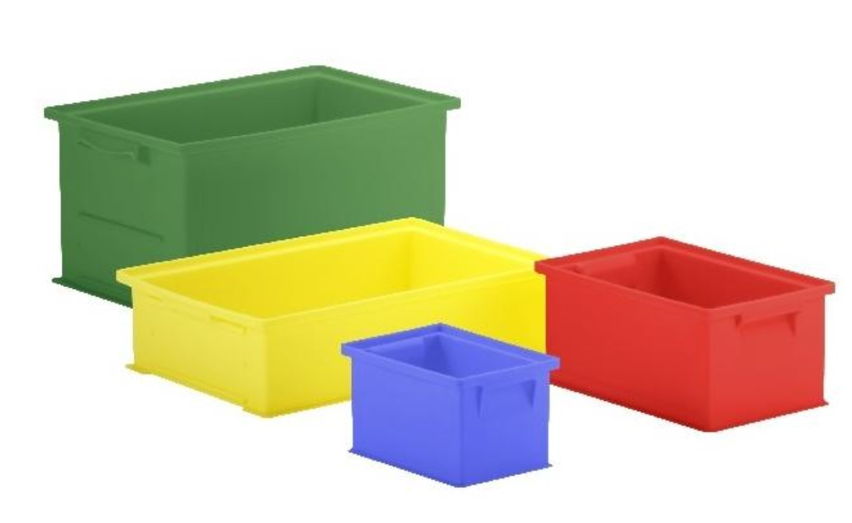 Straight Wall Stacking Bins - Durable Storage by Material Flow