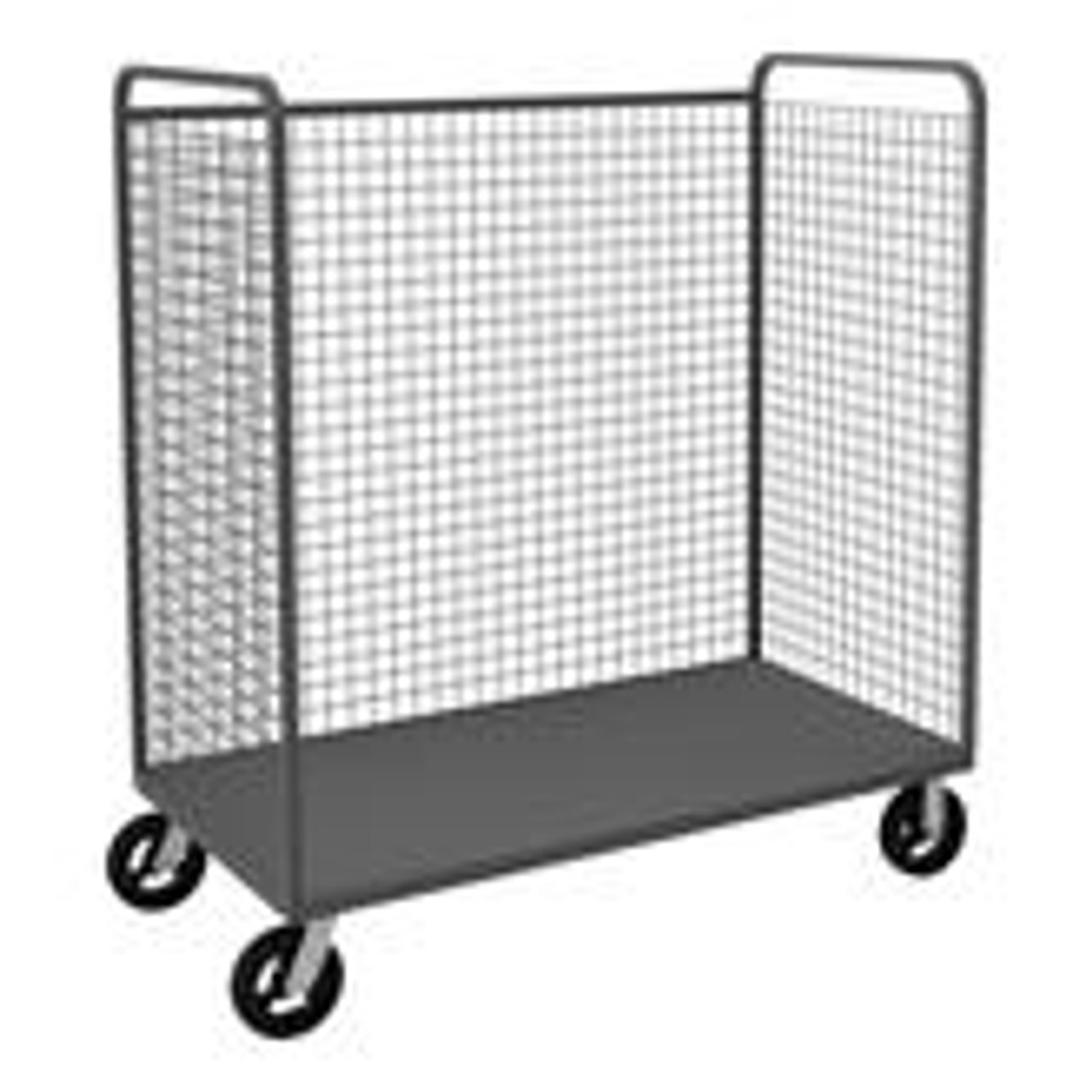 Durham 3 Sided Wire Cart with 1 Shelf