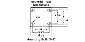 Hamilton Caster Thread Guard Swivel Caster