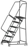 Ballymore Standard Rolling Ladders with Handrails - Abrasive Mat Tread