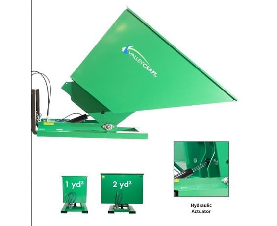 Valley Craft Hydraulic Dump Hopper – Powered | Material Flow