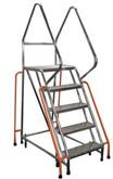 Rol-Away Aluminum Airplane Wing High Deck Ladder