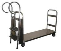 Rol-Away Light Duty Custom 2 Step Flat Bed Ladder Cart