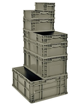 Heavy-Duty Straight Wall Stacking Containers | Material Flow