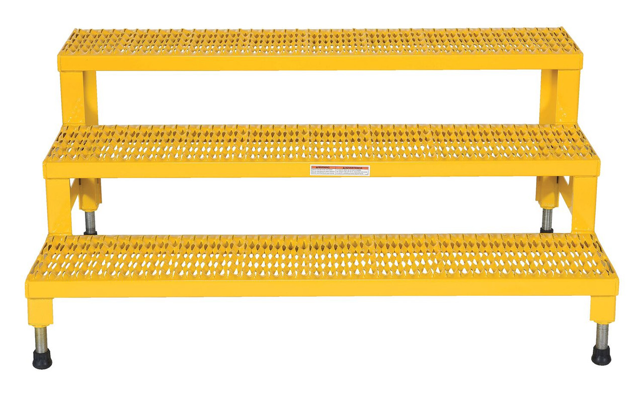 Adjustable Step-Mate Stands | 3-Step Steel Stand by Vestil