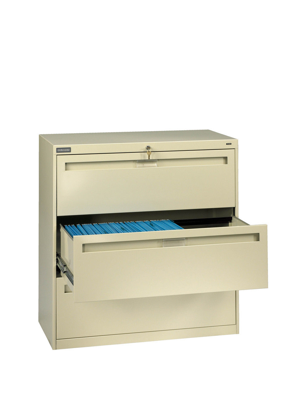 Durable Three-Drawer Lateral Files by Tennsco-Material Flow