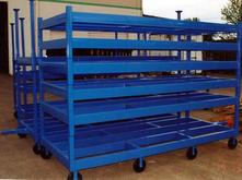 Material Flow Mobile Stacking Racks - Customizable Storage