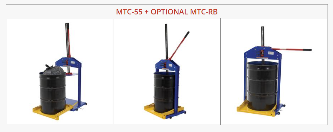 Vestil Manual Trash Compactor – 7,000 lbs Force | Material Flow
