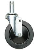 Metro Stem Casters with Resilient Rubber Wheels