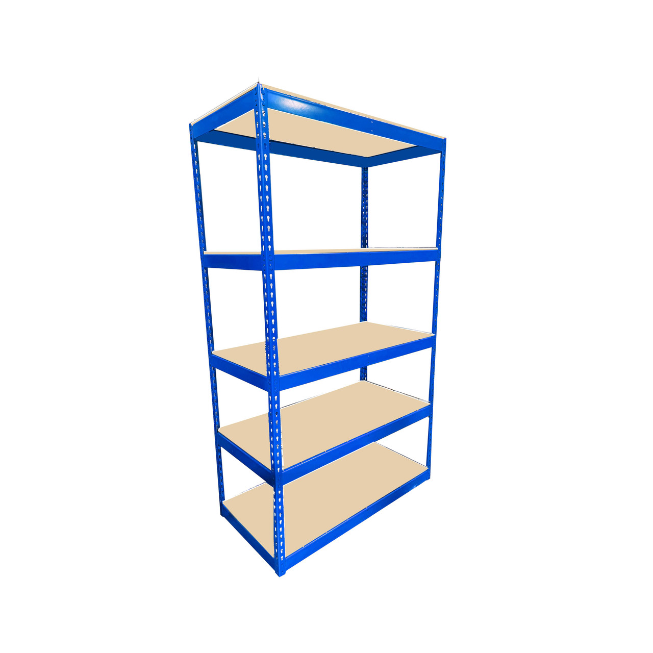 Blue 5-Shelf Bulk Shelving with Particle Board | Material Flow