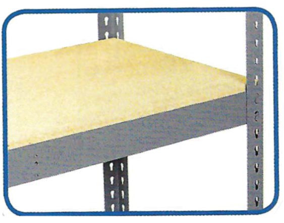Orange 5-Shelf Bulk Shelving with Particle Board | Material Flow