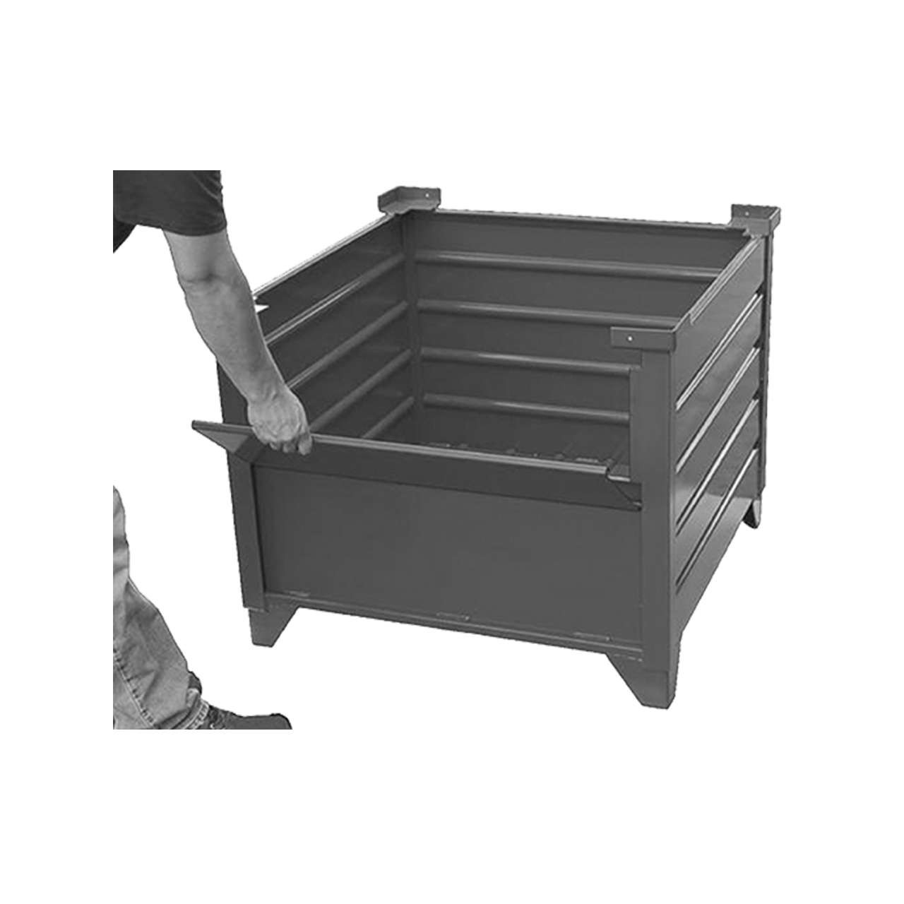 Topper Inc. Unpainted Corrugated Container with Drop Gate